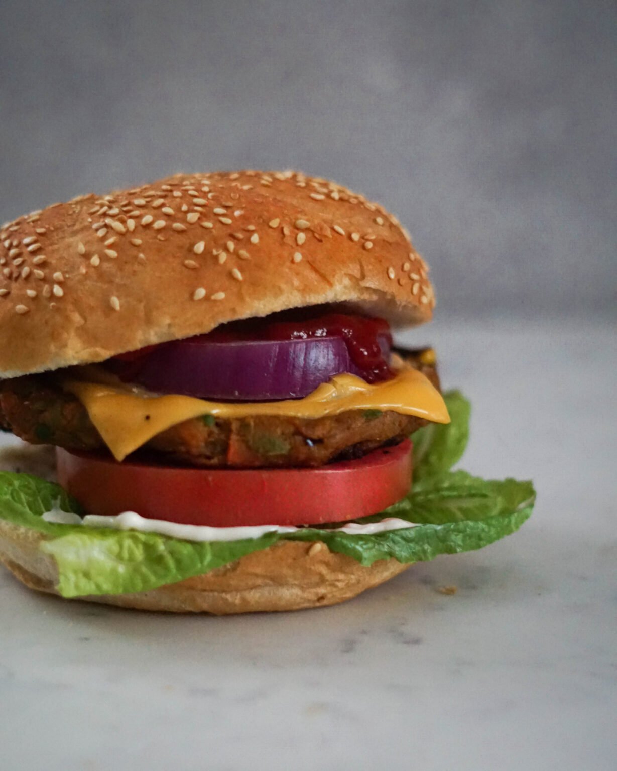 Sweet Potato Tikki Burger – Aloo Tikki Burger - Some Indian Girl