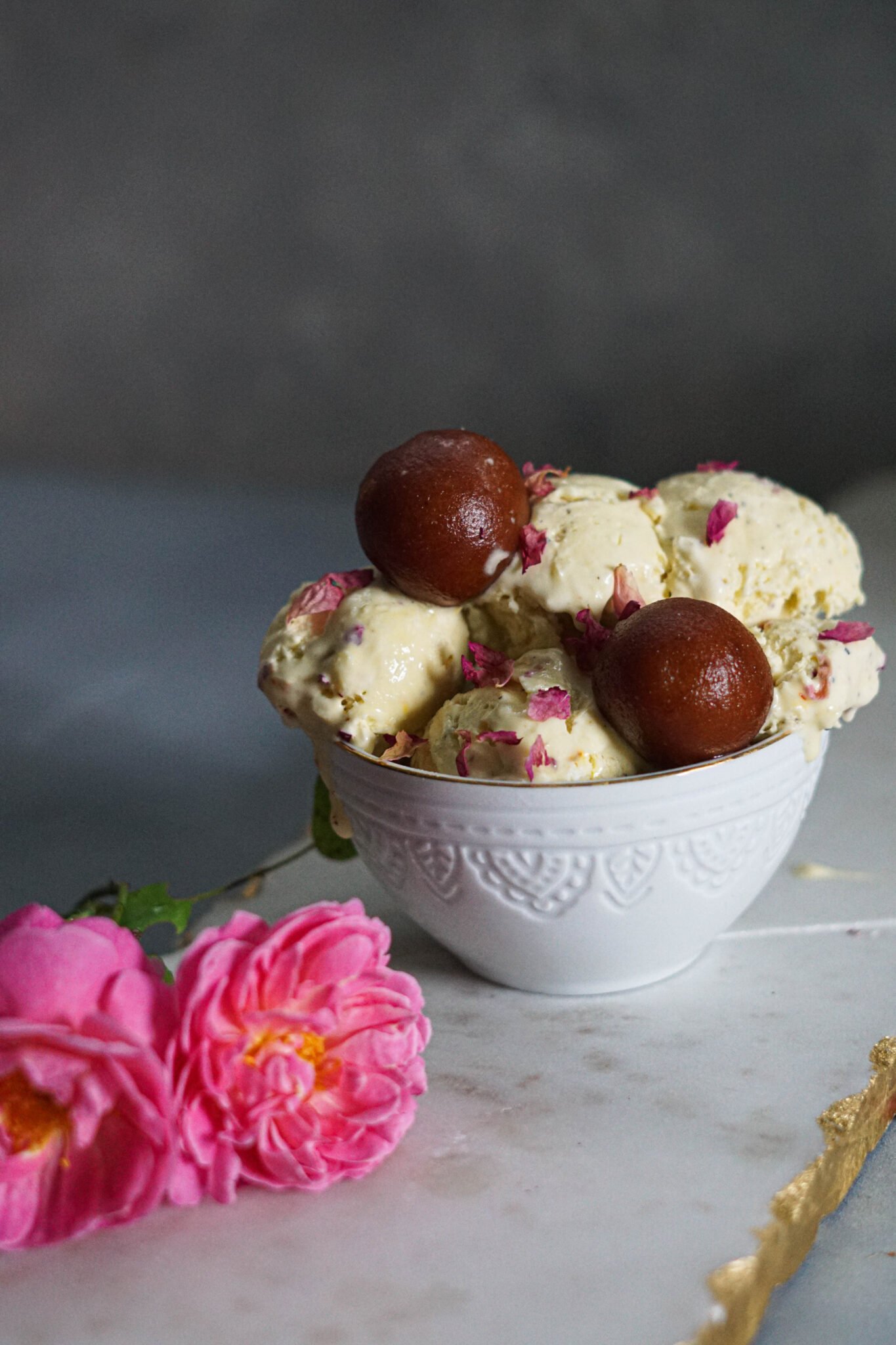 10 Minute Creamy Gulab Jamun Ice Cream (Eggless)- Some Indian Girl