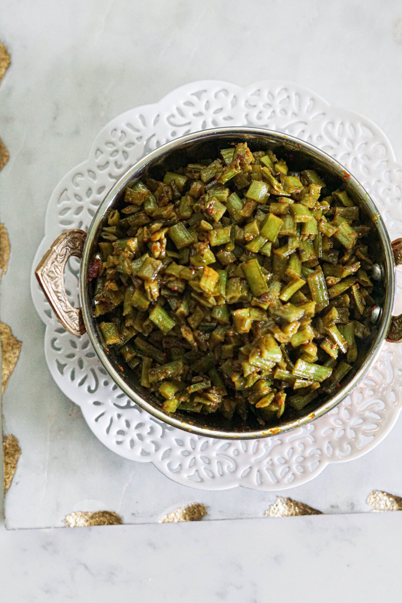 15 Minute Stovetop Guvar Nu Shaak (Indian Cluster Beans) - Some Indian Girl