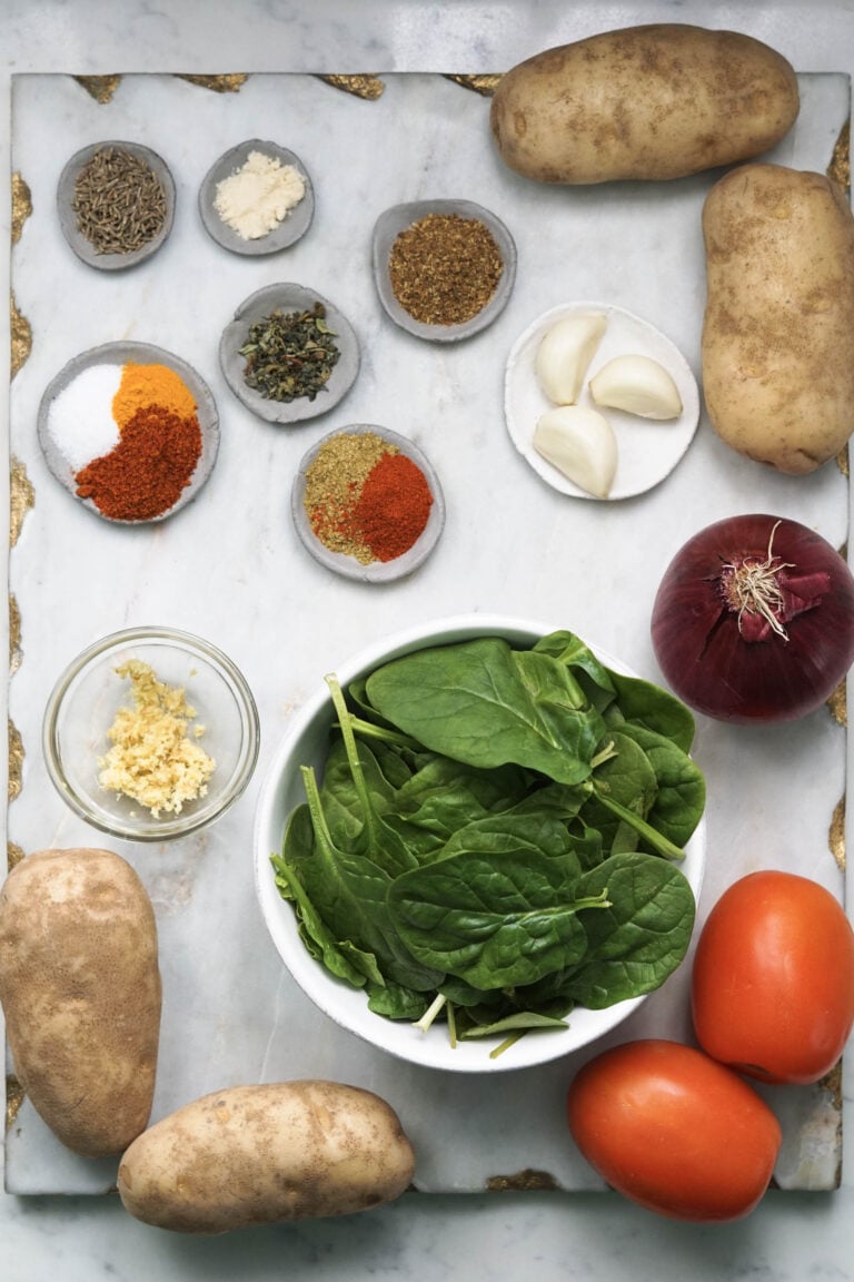 30 Minute Aloo Palak - Indian Potato Spinach - Some Indian Girl