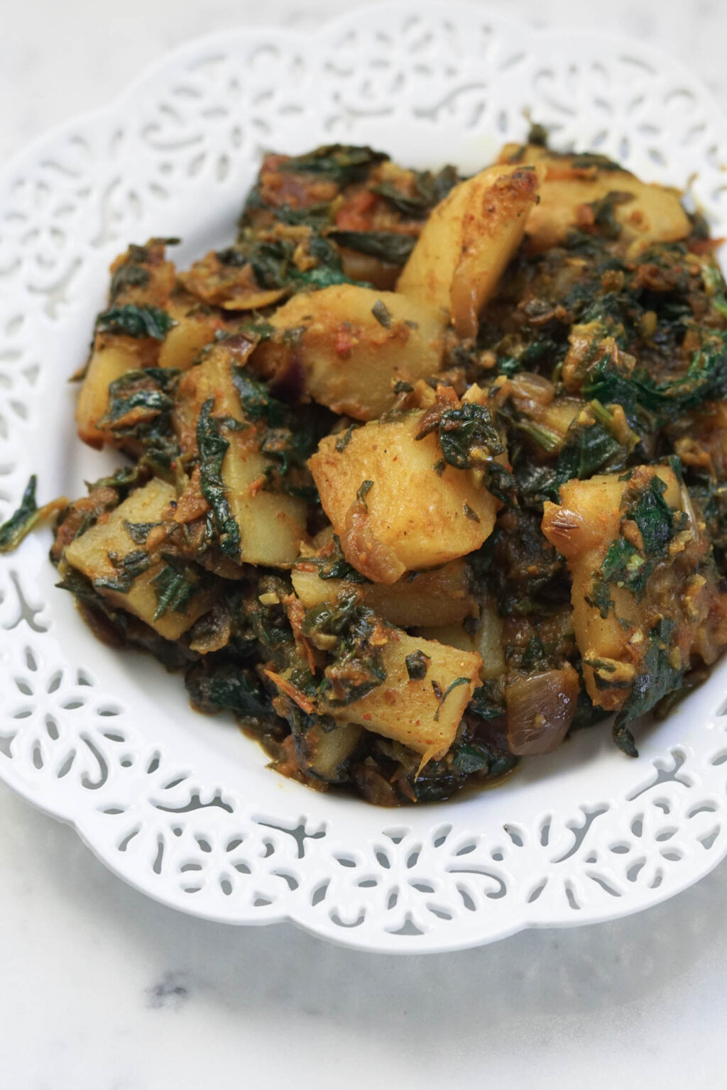 30 Minute Aloo Palak - Indian Potato Spinach - Some Indian Girl