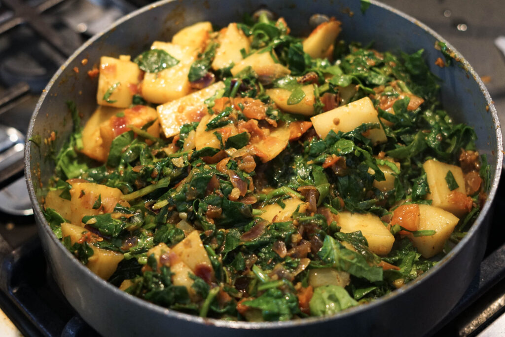 30 Minute Aloo Palak - Indian Potato Spinach - Some Indian Girl
