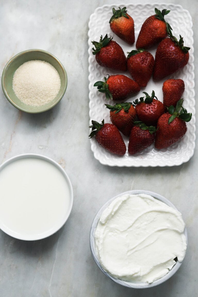 5 Minute Fresh Strawberry Lassi Recipe - Some Indian Girl