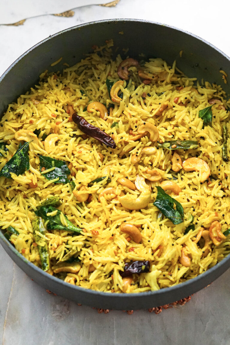 10 Minute Indian Lemon Rice (Stovetop) - Some Indian Girl